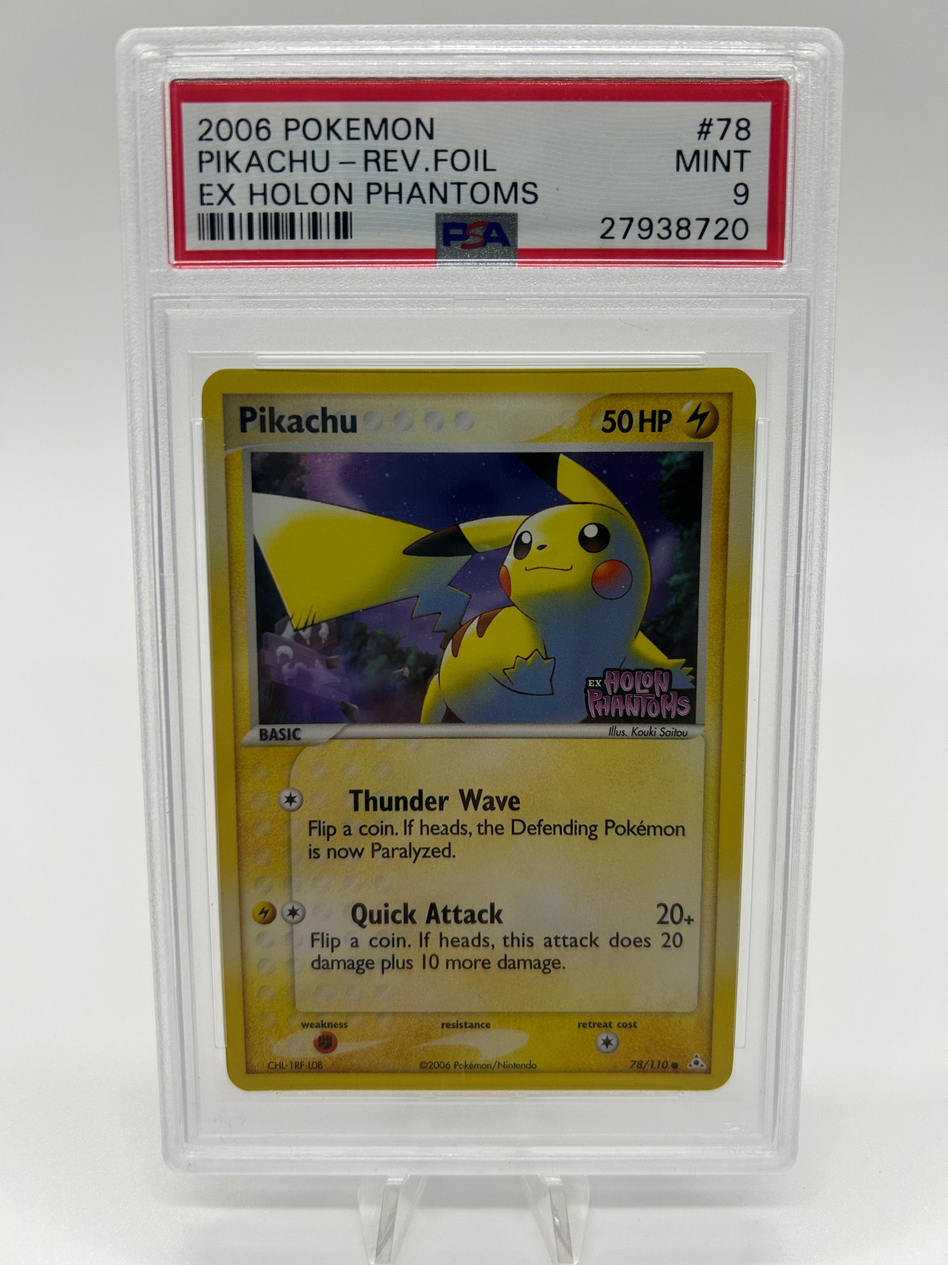 Pokemon TCG- Holon Phantoms Pikachu Reverse Holo 78/110 PSA 9 – Demon ...